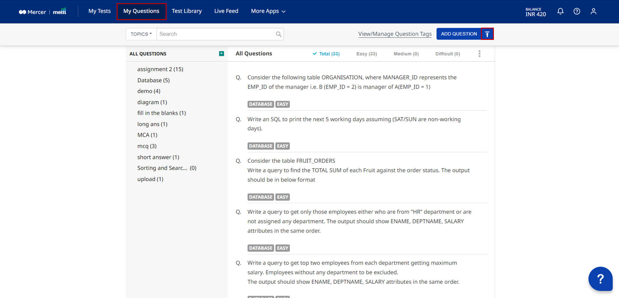 Uploading Backend Programming Questions using Bulk Upload Uploading Backend Programming Questions using Bulk Upload