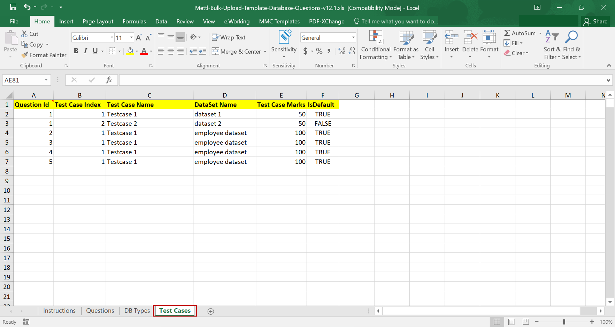Uploading Database Query Questions using Bulk Upload Uploading Database Query Questions using Bulk Upload
